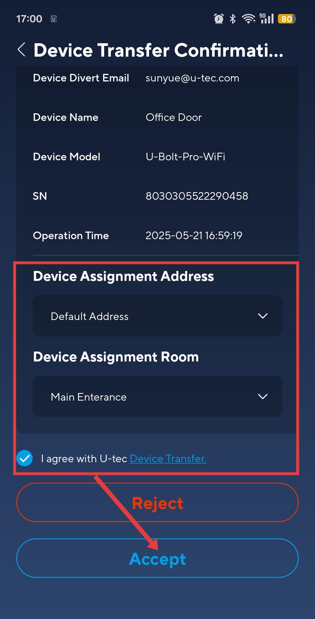 How to transfer a device to another user and how to accept the transfer ...